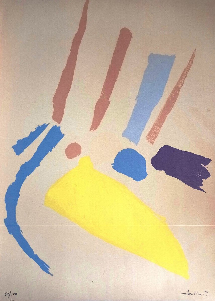 Pierre Pallut, Abstract Composition, 1972, Lithograph for sale at Pamono