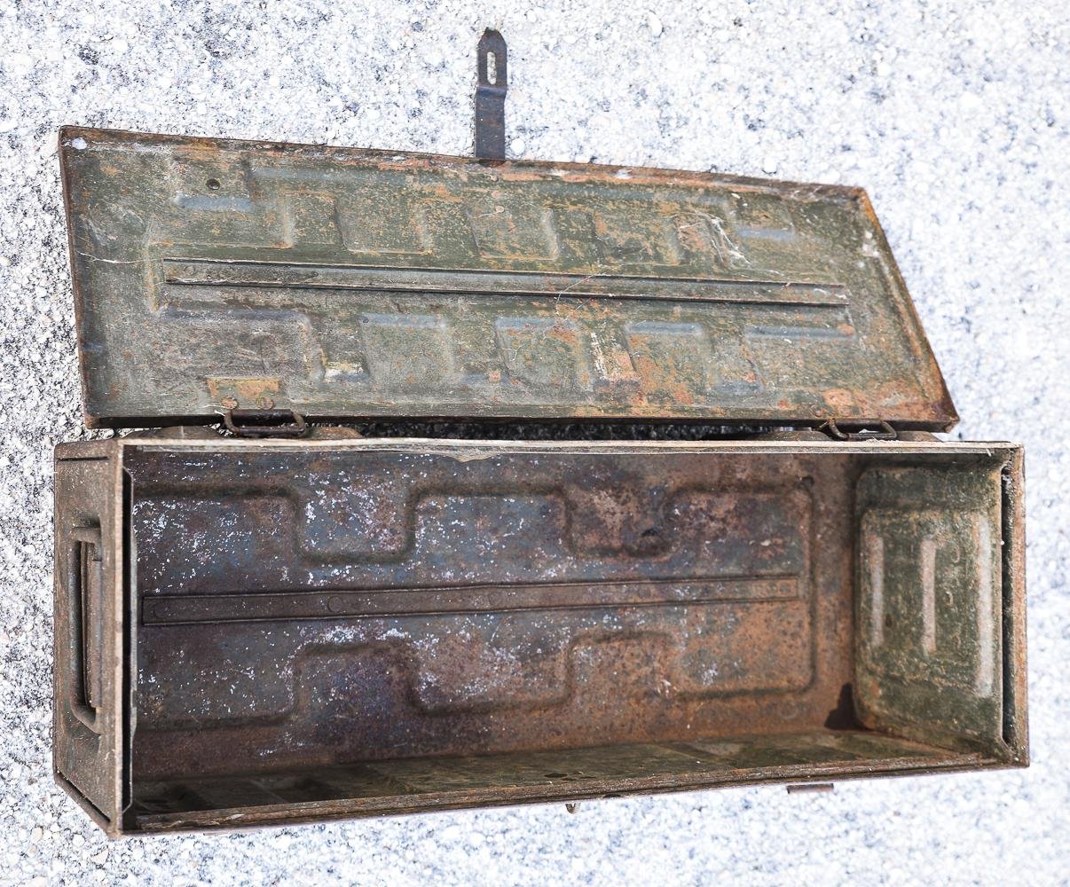 Vintage Metal Military Trunk, 1940s for sale at Pamono