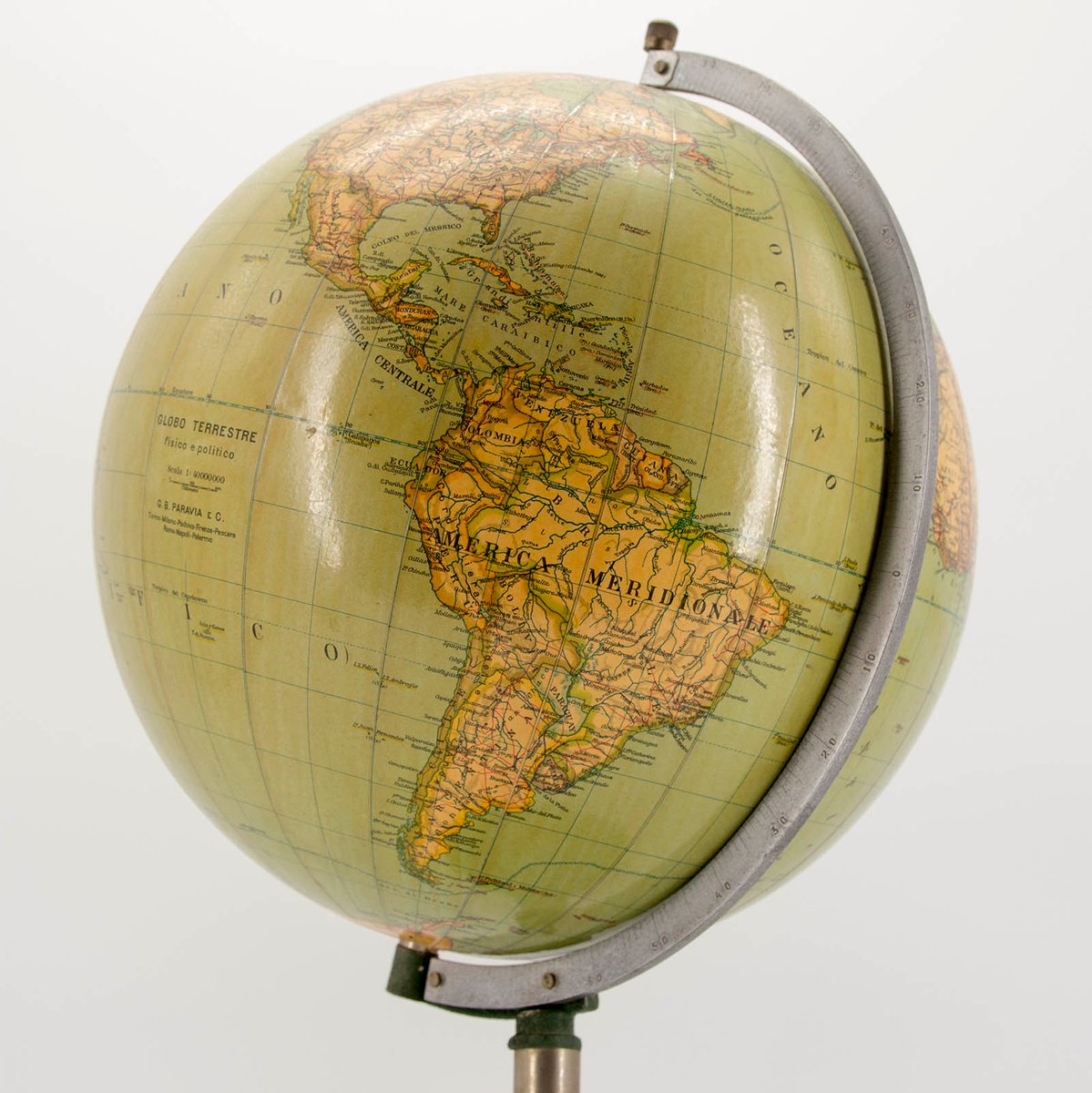 Mid-Century Globe from Paravia, 1950s for sale at Pamono
