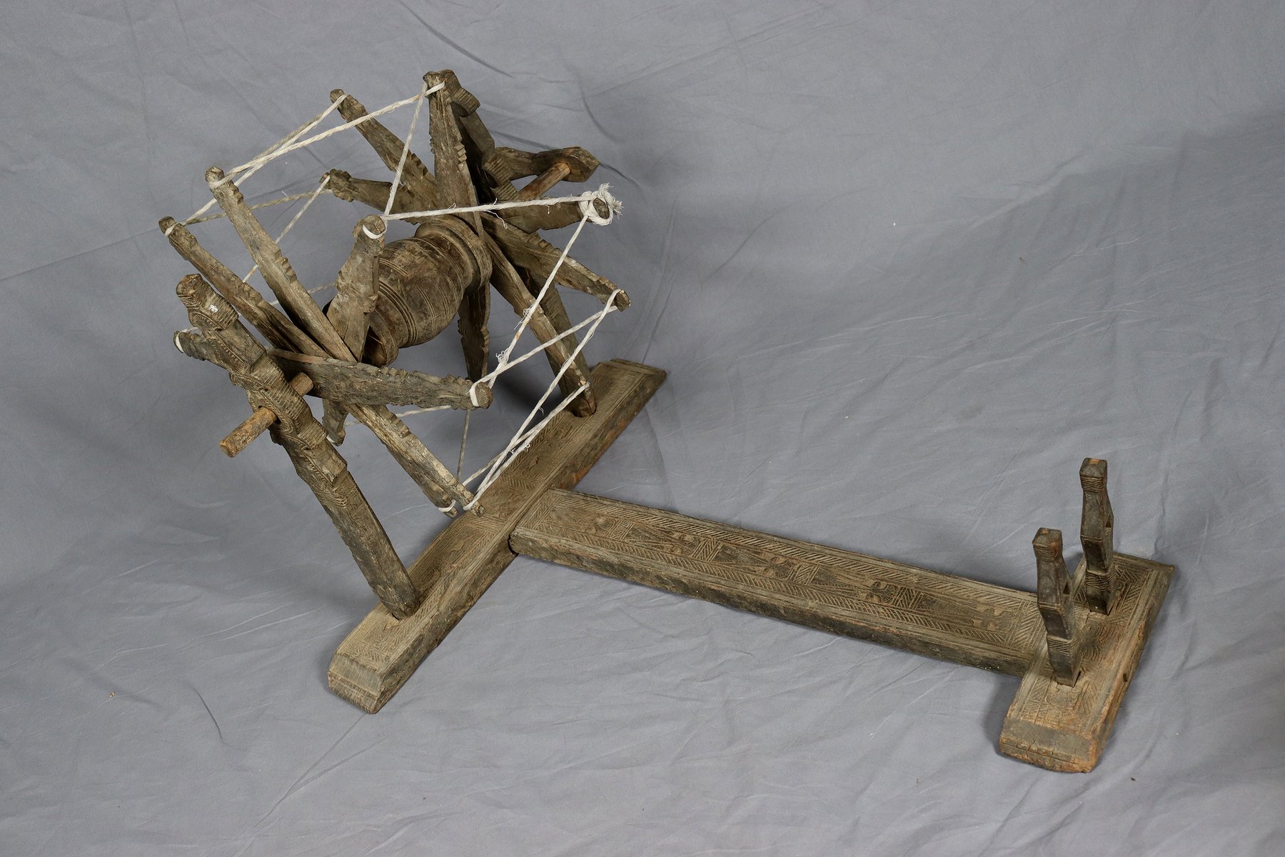Antique Traditional Basic Spinning Wheel, Nuristan Charkha, 1890s for ...