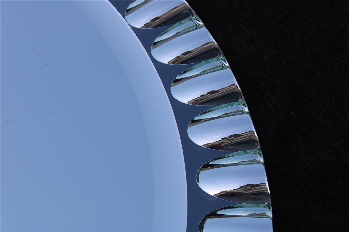 Round Italian Pop Art Mirror with Concave Edges, 1969 for sale at Pamono