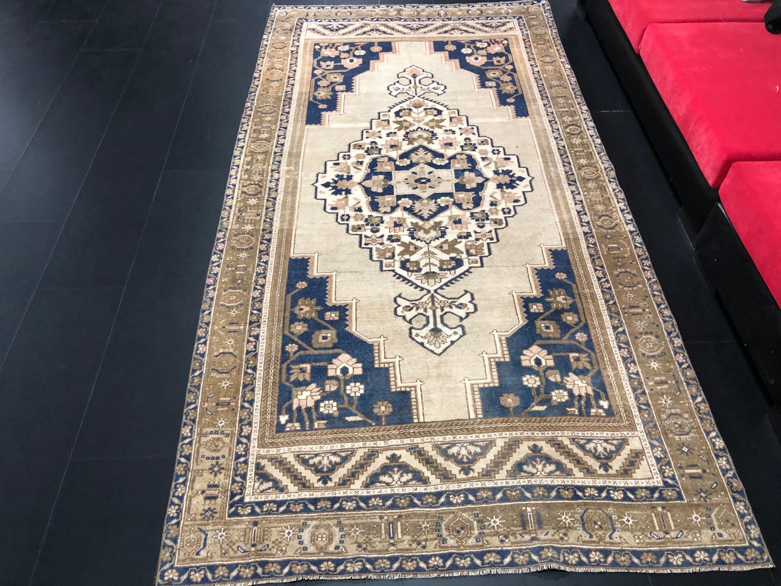 Traditional Turkish Rustic Floor Rug for sale at Pamono