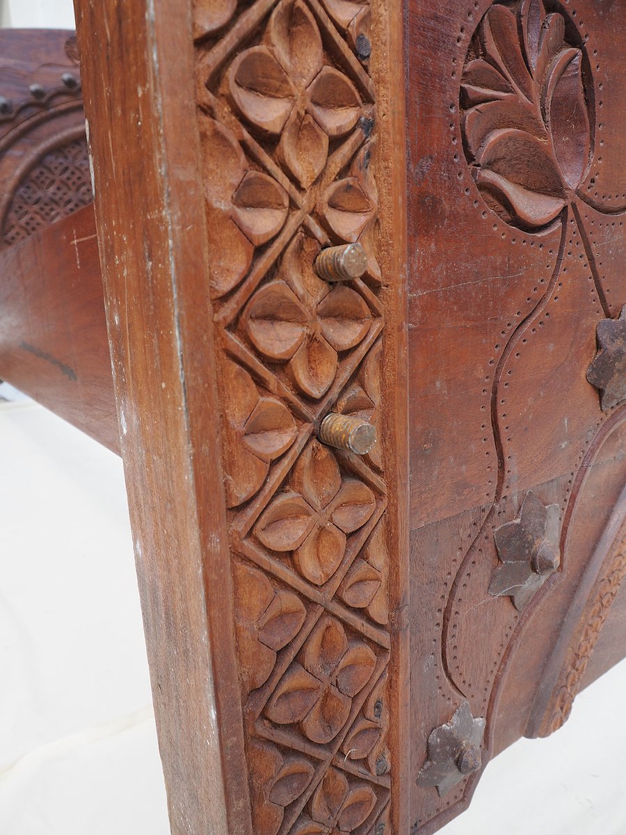 Vintage Double Bed, Swat-Tal, Pakistan, 1950s for sale at Pamono