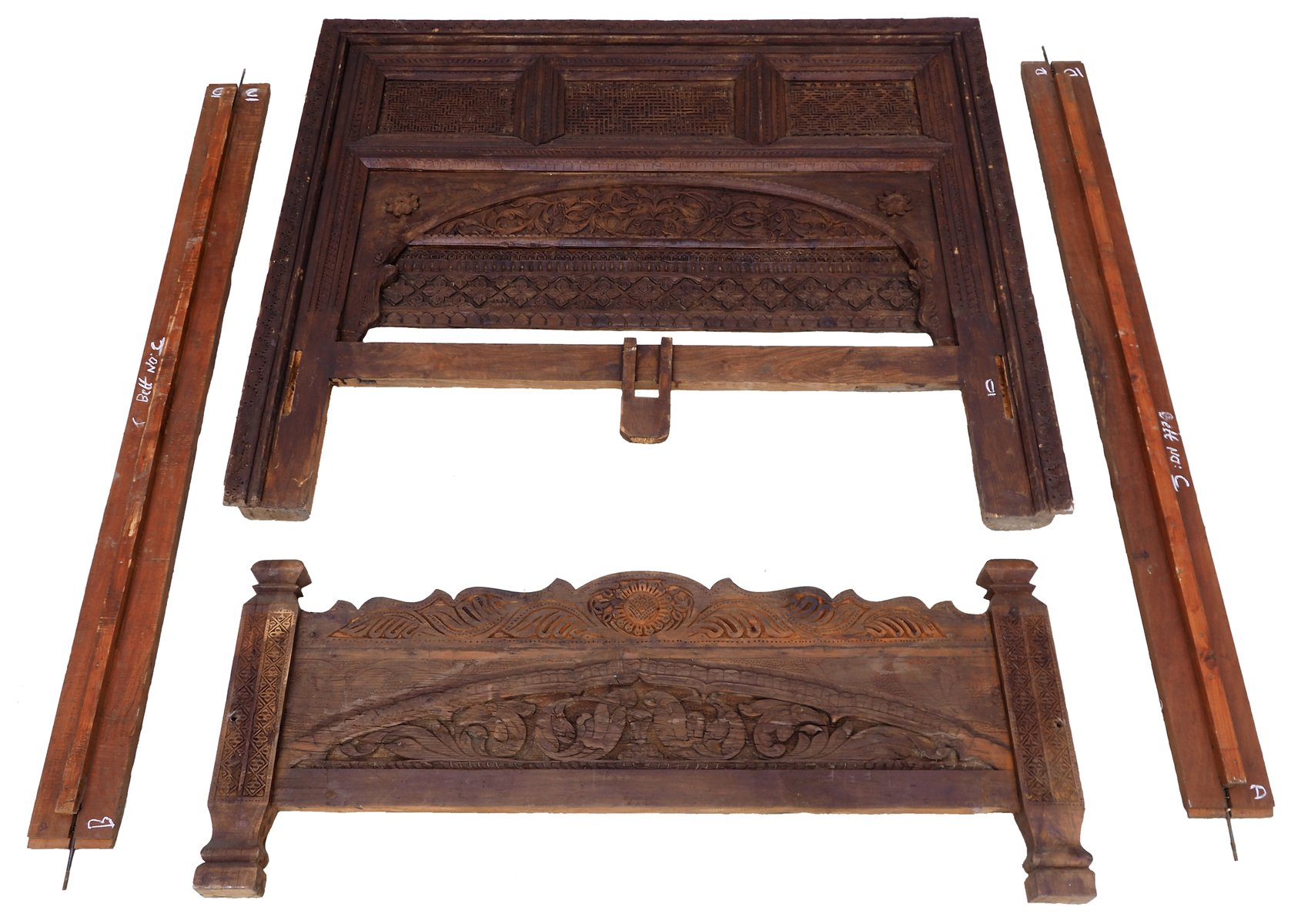 Vintage Double Bed, Swat-Tal, Pakistan for sale at Pamono