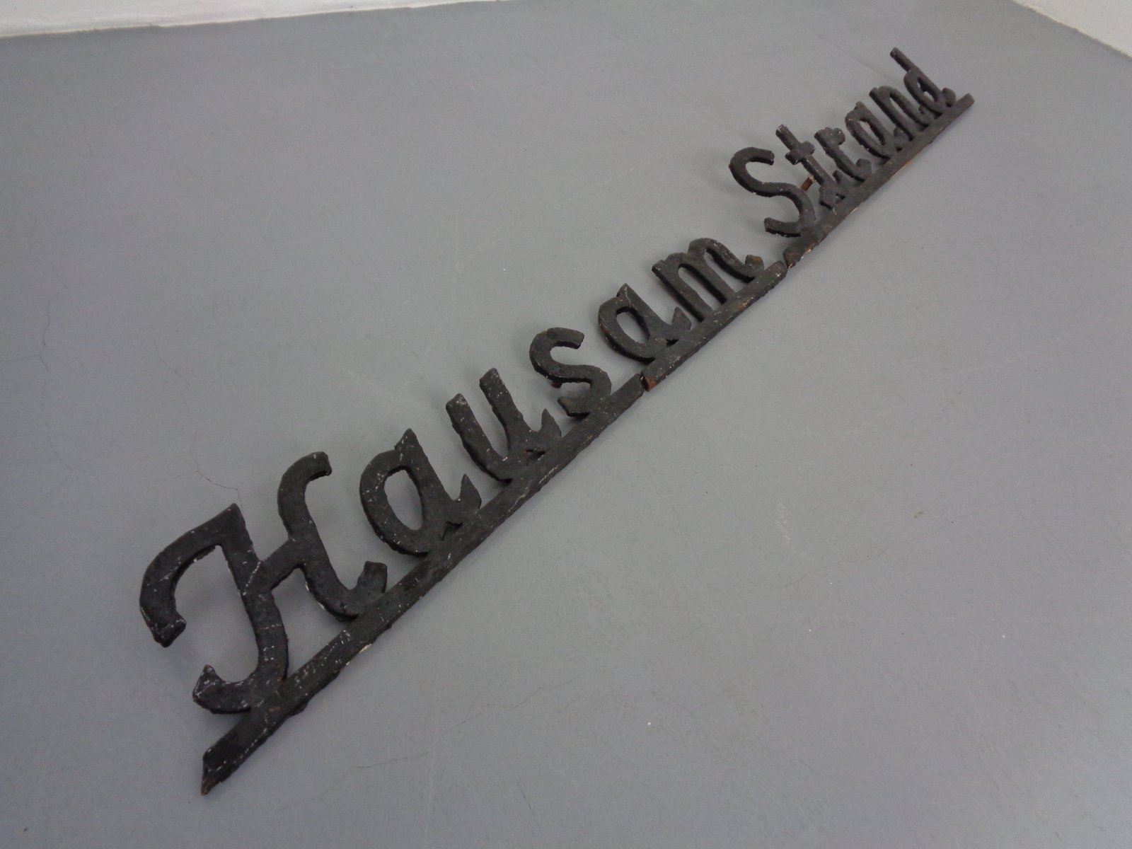 Cast Iron House Am Beach Lettering, Germany, 1960s, Set of 3 for sale ...