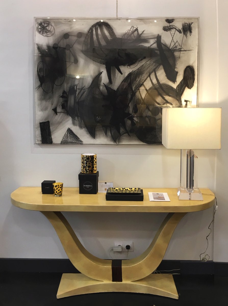 Console Tables in Parchment by Karl Springer, 1970s, Set of 2 for sale ...