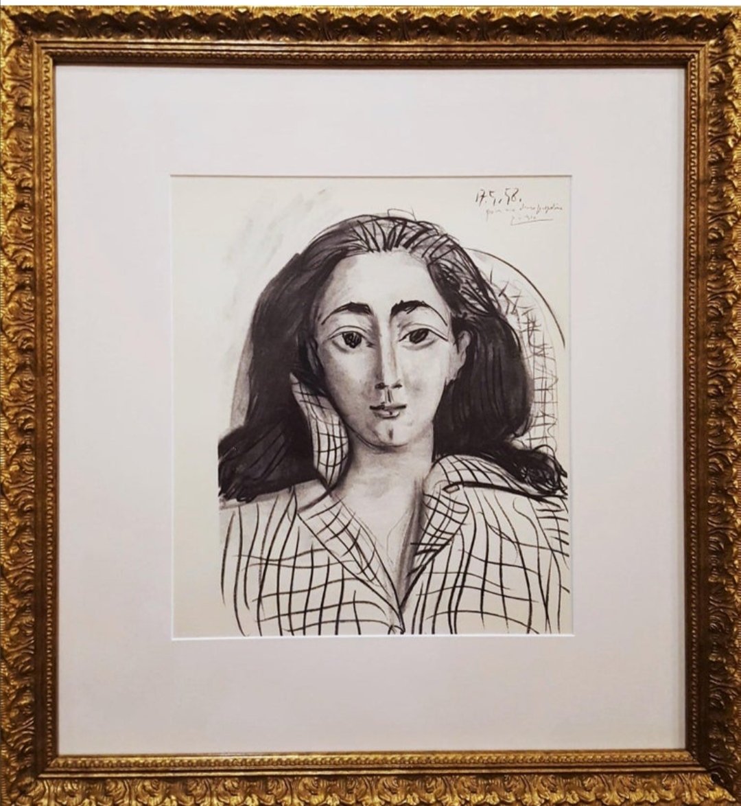 Portrait de Pablo Picasso, Lithographie Mourlot Originale, 1958 en vente sur Pamono