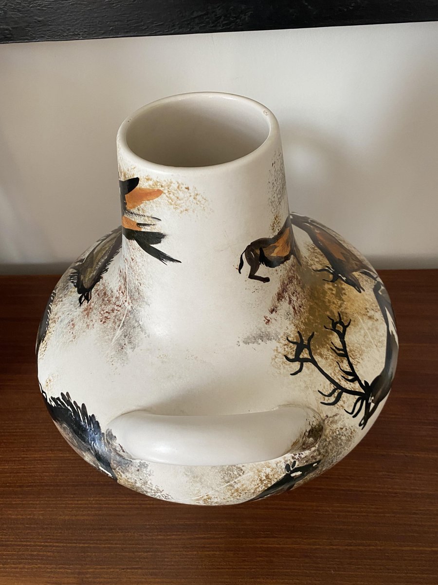 Ceramic Model with Rock Painting, Vallauris, 1960s for sale at Pamono