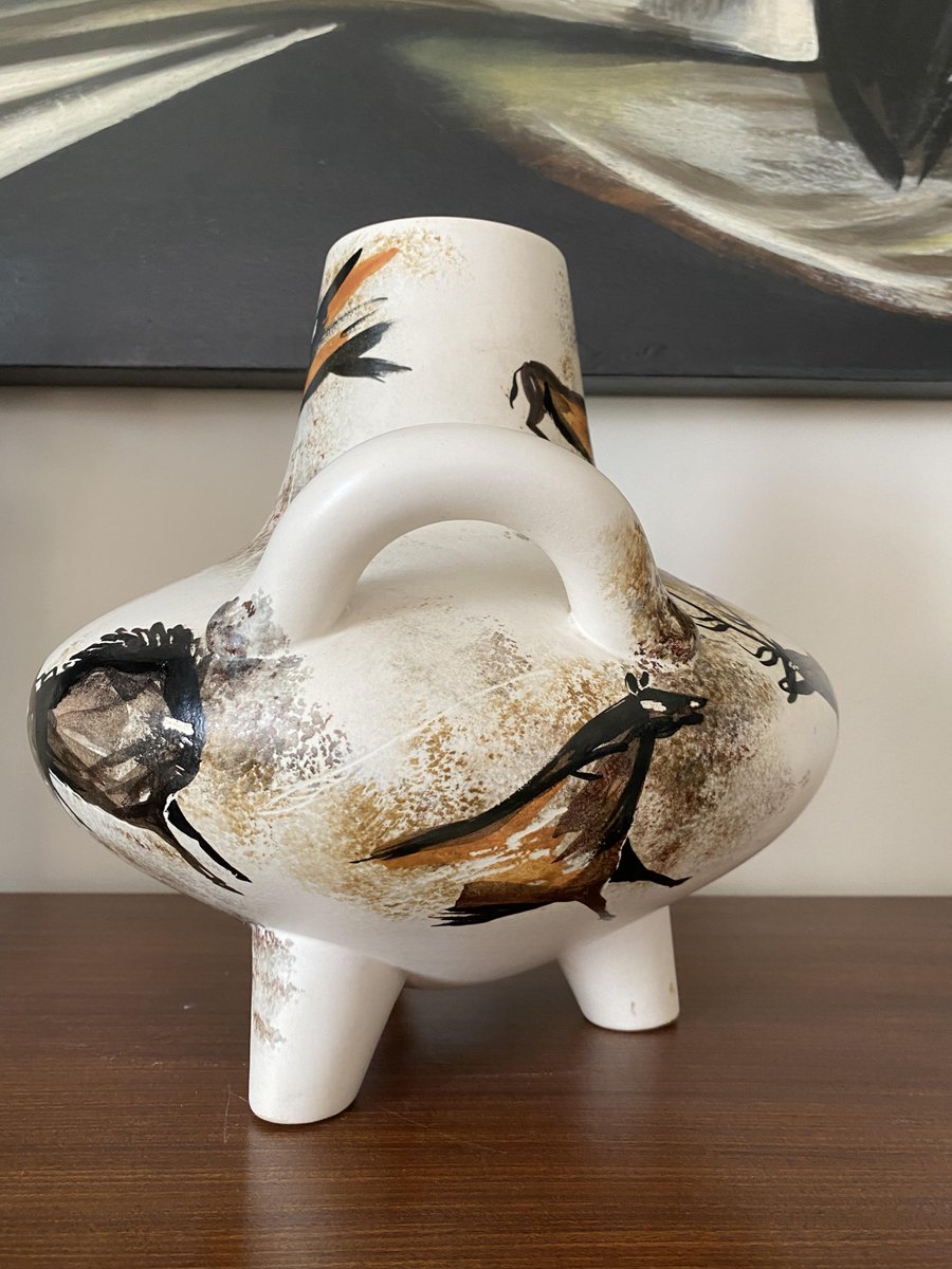 Ceramic Model with Rock Painting, Vallauris, 1960s for sale at Pamono