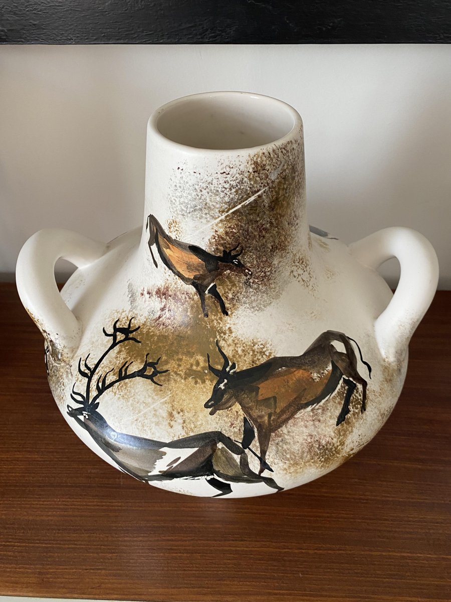 Ceramic Model with Rock Painting, Vallauris, 1960s for sale at Pamono