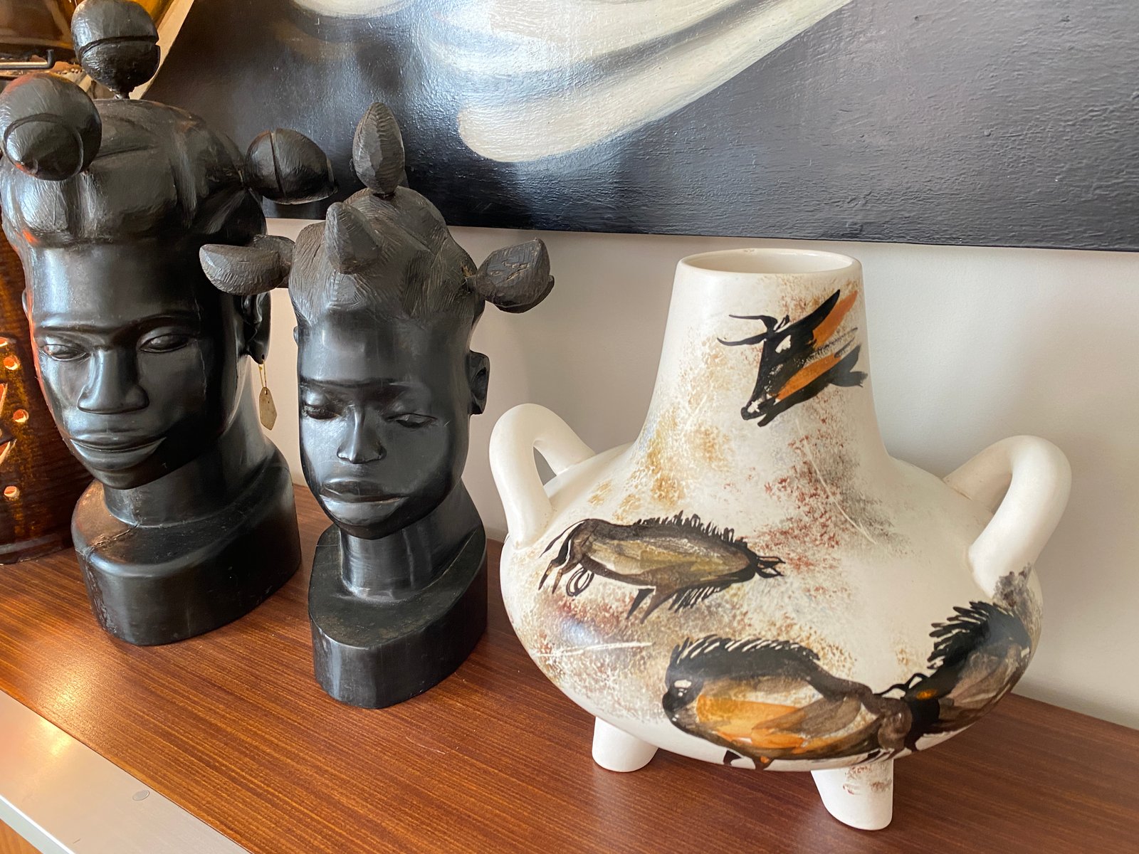 Ceramic Model with Rock Painting, Vallauris, 1960s for sale at Pamono