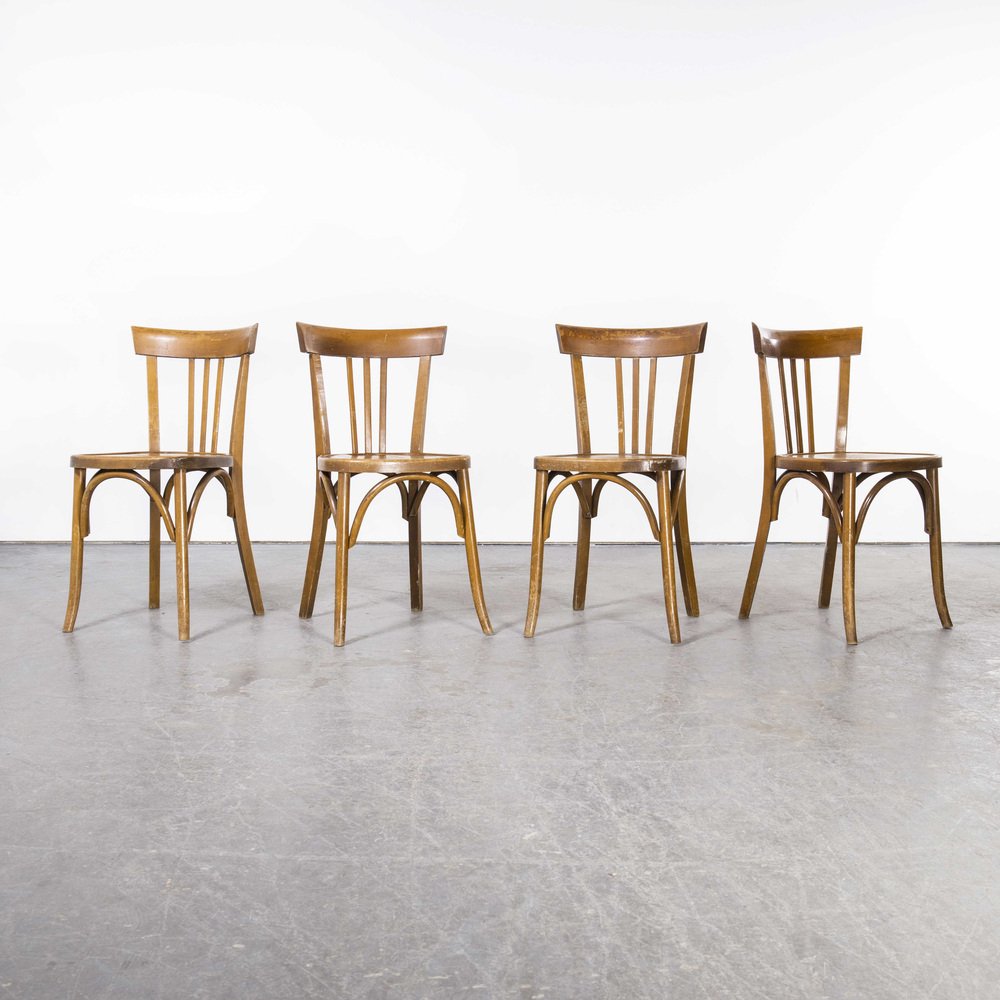 Bistro Dining Chair in Bentwood from Baumann, 1950s, Set of 4 for sale ...
