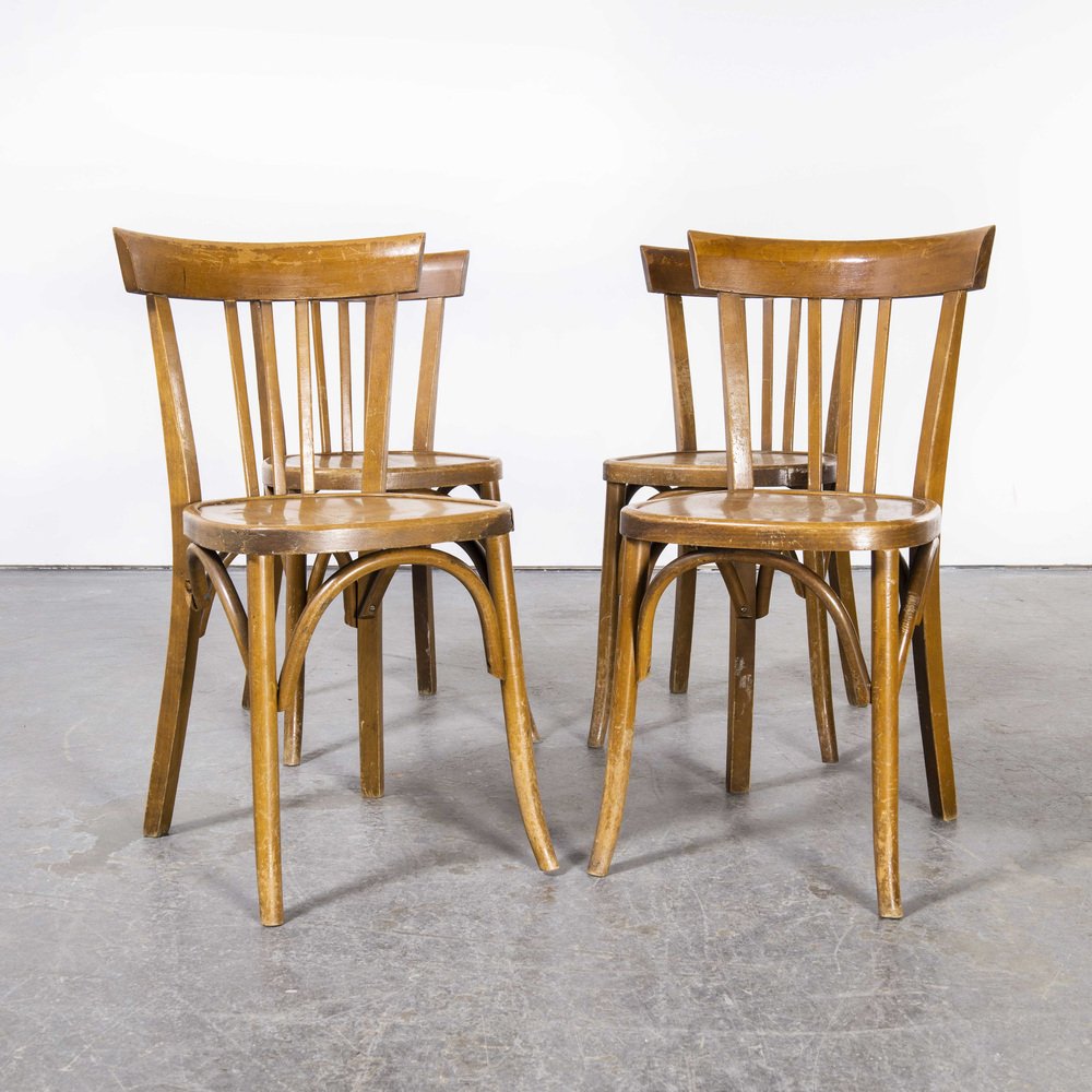 Bistro Dining Chair in Bentwood from Baumann, 1950s, Set of 4 for sale ...