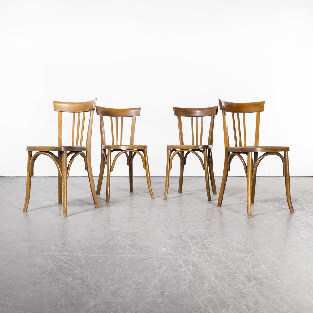 Bistro Dining Chair in Bentwood from Baumann, 1950s, Set of 4 for sale ...