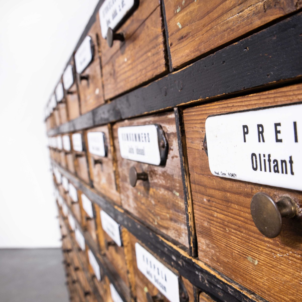 Large Dutch Seed Cabinet with 100 Drawers, 1950s for sale at Pamono