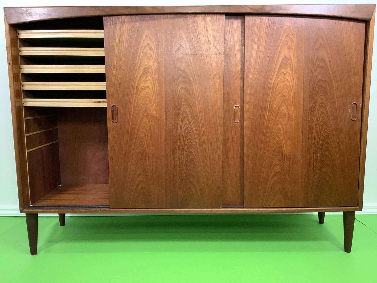 Scandinavian Teak Highboard, 1960s for sale at Pamono