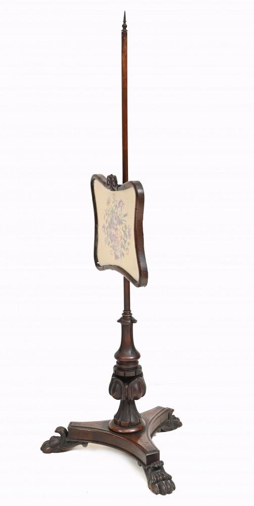 Regency Pole Screens with Needlepoint Tapestries, 1830s, Set of 2 for ...