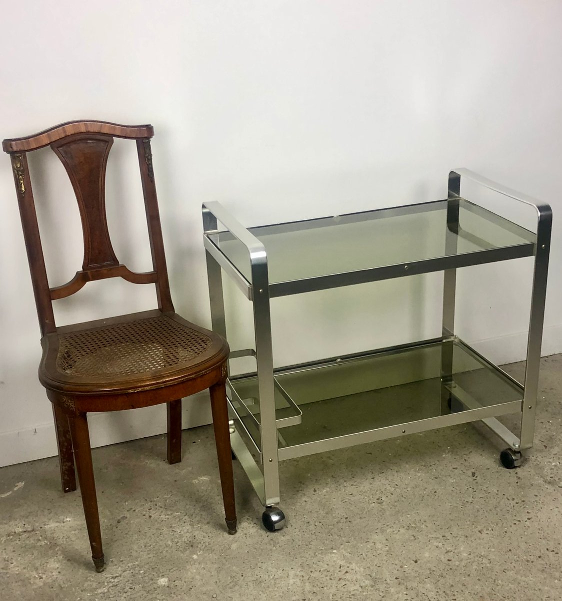 Vintage Italian Service Table in Aluminum by Martini and Rossi, 1960s ...