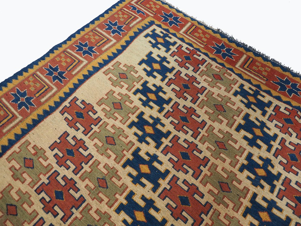 Vintage Tribal Nomadic Caucasian Soumak Sumakh Kilim Rug, 1950s for ...