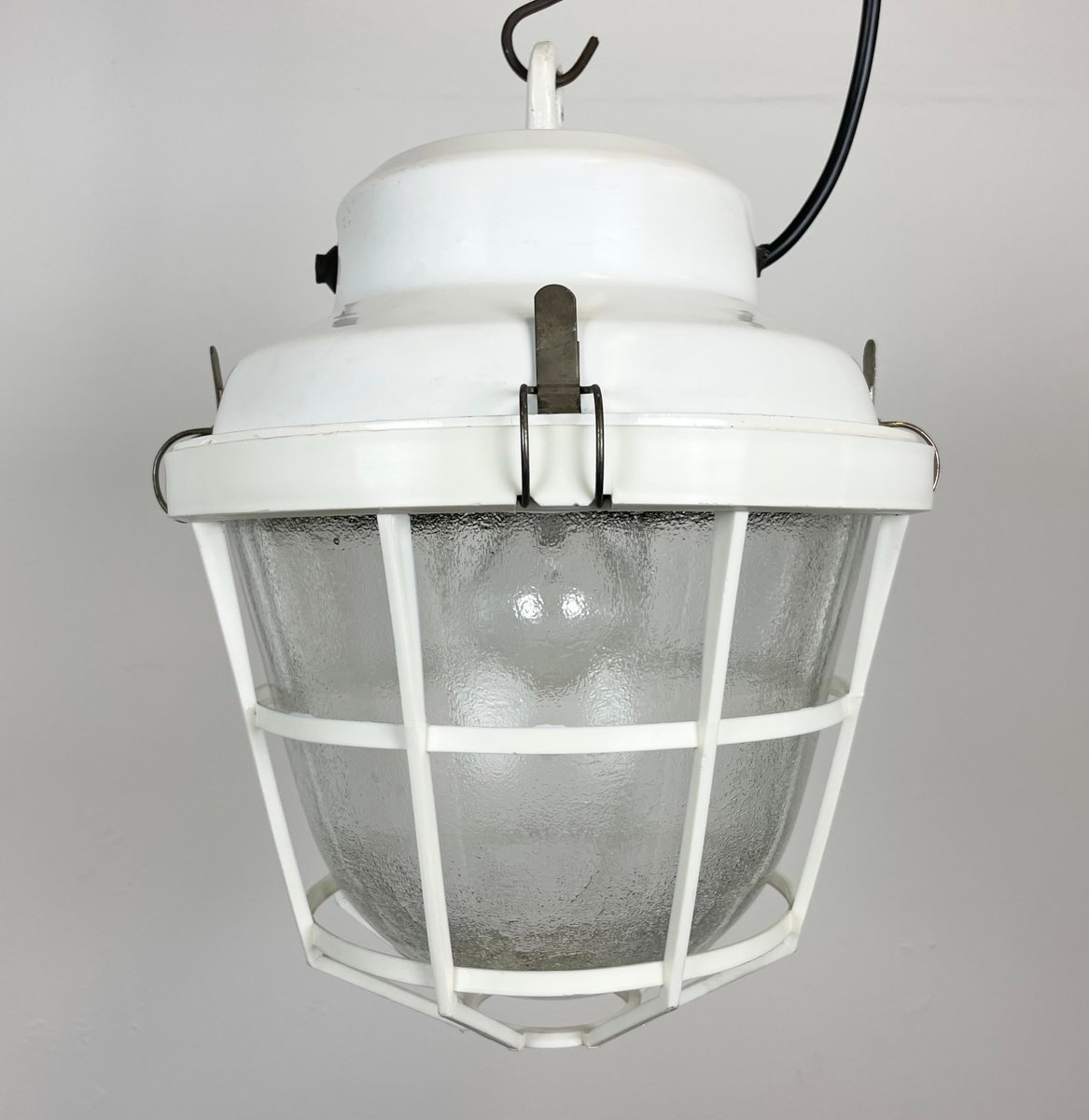 Industrial Factory Light with Plastic Grid from Elektrosvit, 1980s for ...