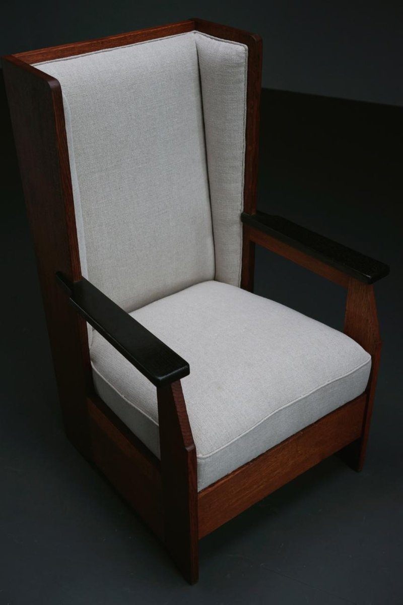 Haagse School Stühle mit hoher Rückenlehne, 1920er, 2er Set bei Pamono ...