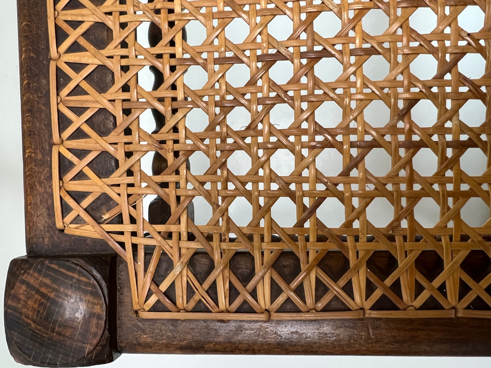 Footstool with Cane Top from H.Pander & Zonen, 1890s for sale at Pamono