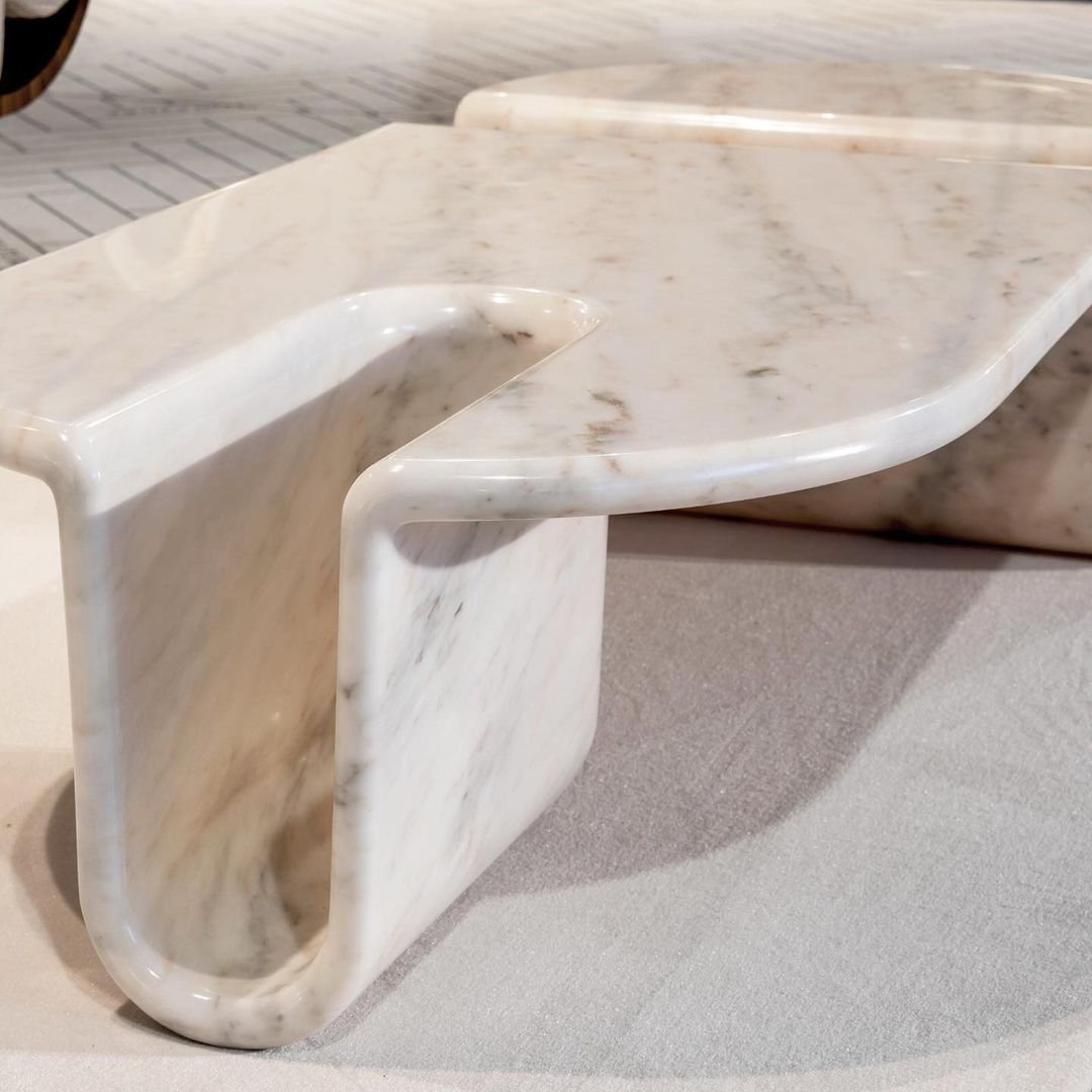 Cream Bonnie & Clyde Center Table by Dooq for sale at Pamono
