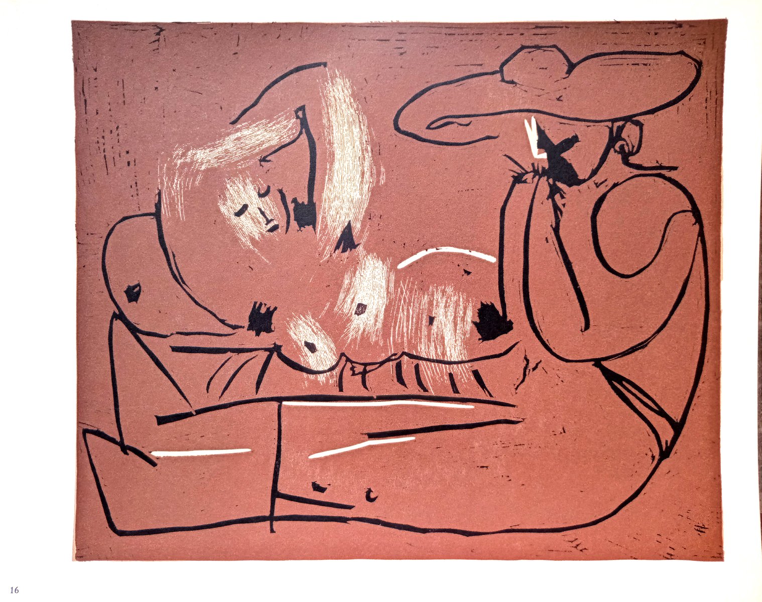 Pablo Picasso The Couple Original Linocut 1962 For Sale At Pamono