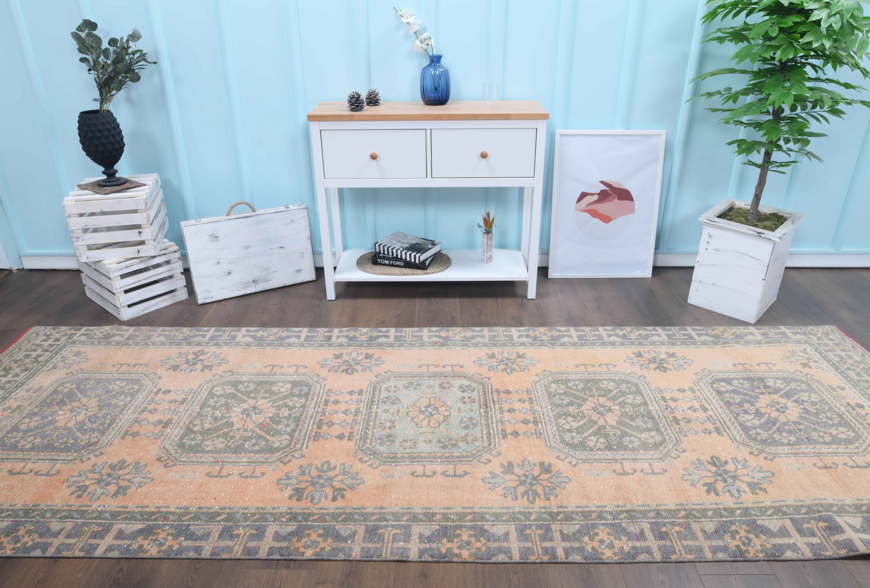 Turkish Farmhouse Rug for sale at Pamono