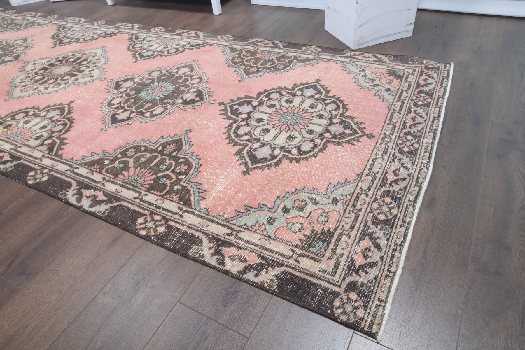 Turkish Farmhouse Runner Rug for sale at Pamono