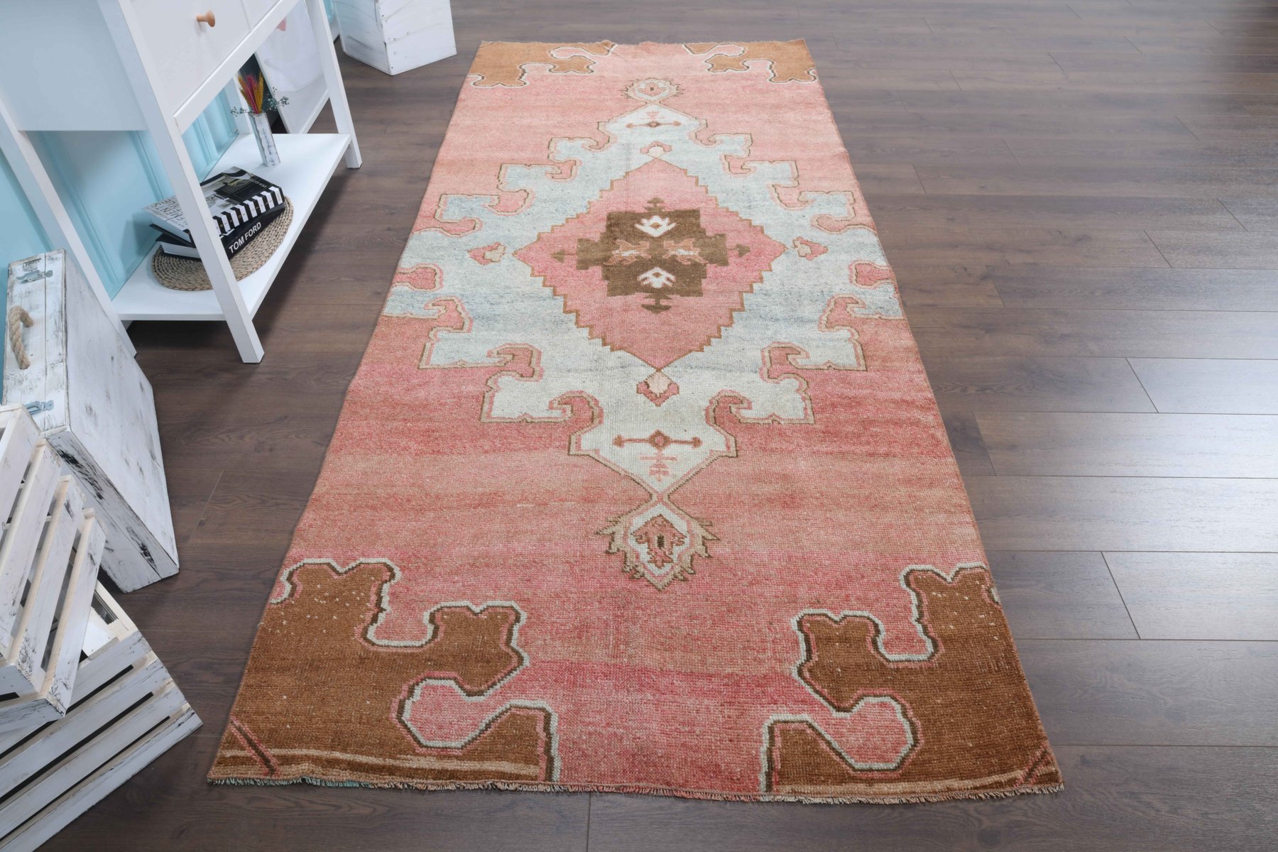 Turkish Pink Farmhouse Rug for sale at Pamono