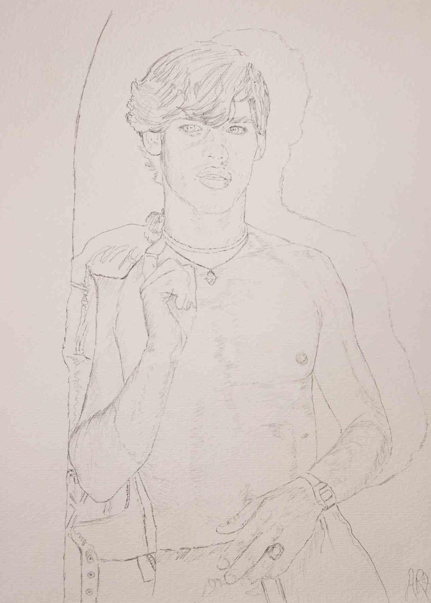 Anthony Roaland, Portrait of a Young Man, Original Pencil Drawing, 1981 ...