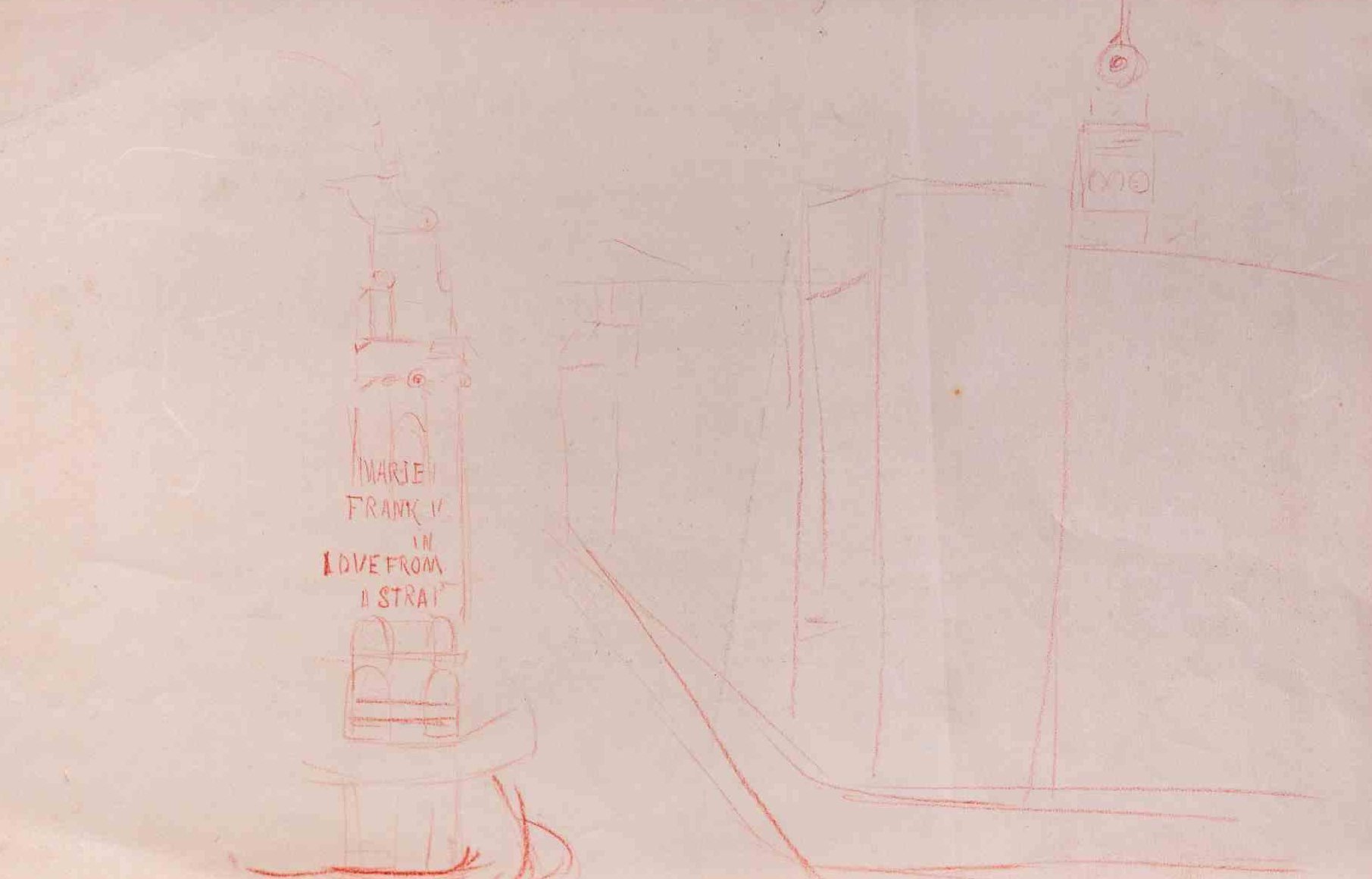 Gustave Bourgogne, Marie Franke, Original Pencil Drawing, Early 20th ...