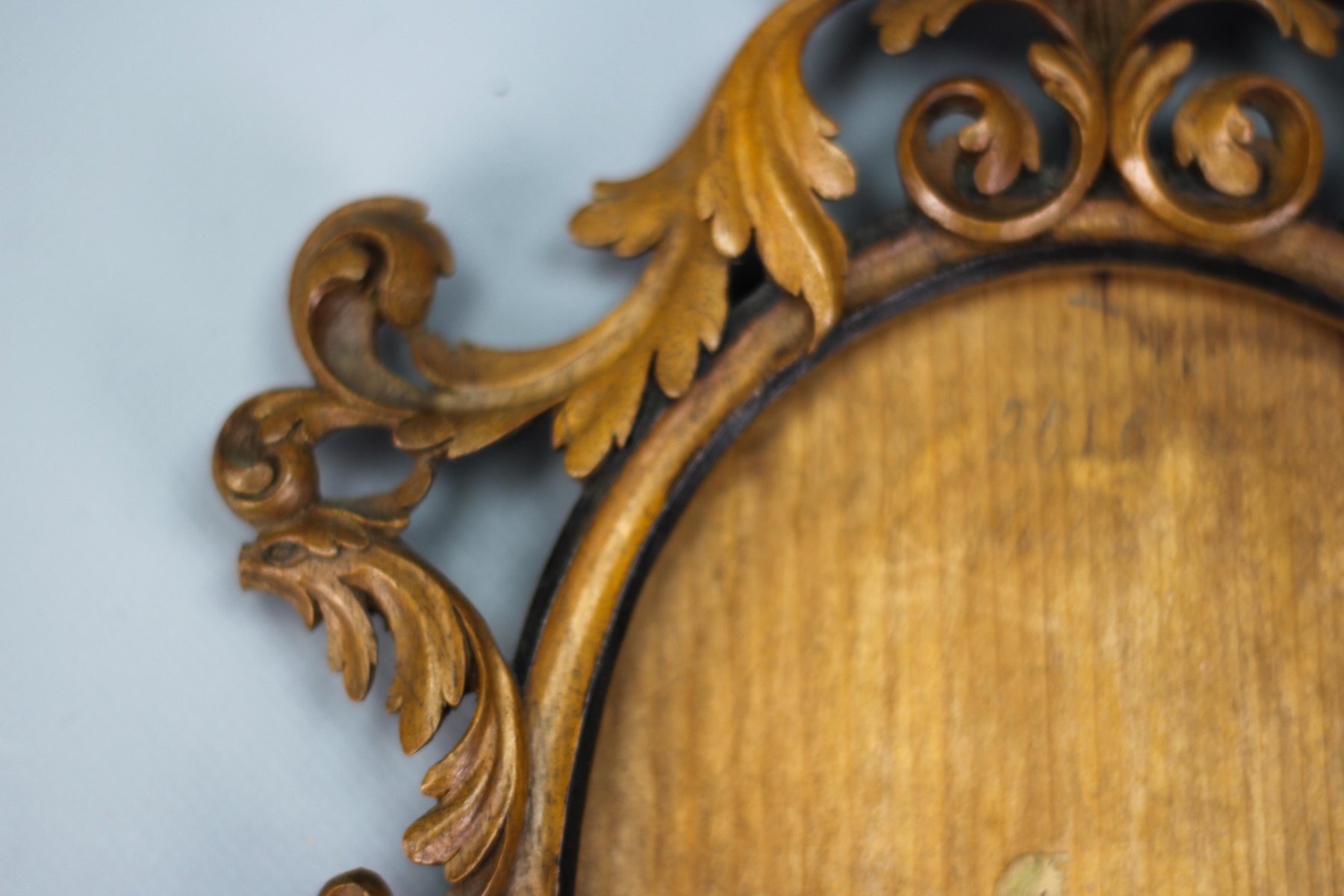 Late 19th Century Carved Walnut Oval Picture Frame, France, 1890s for ...