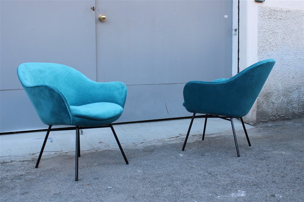 Set of Italian Lounge Chairs attributed to Augusto Bozzi for Saporiti ...