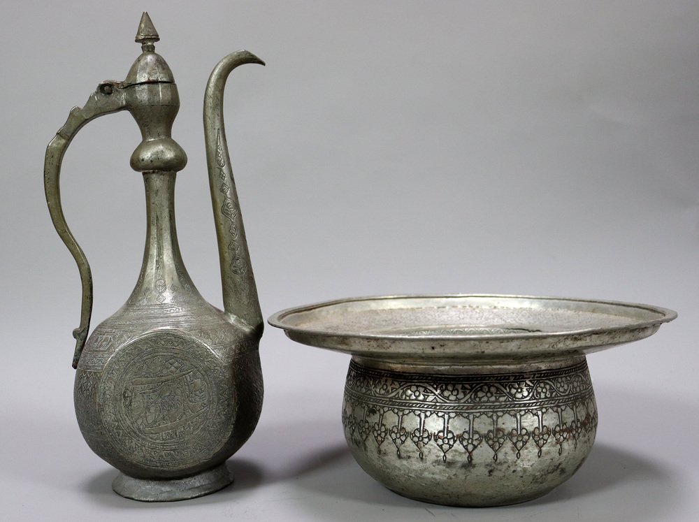 Vintage Afghan Engraved Pitcher and Basin Set in Copper, 1920s for sale ...