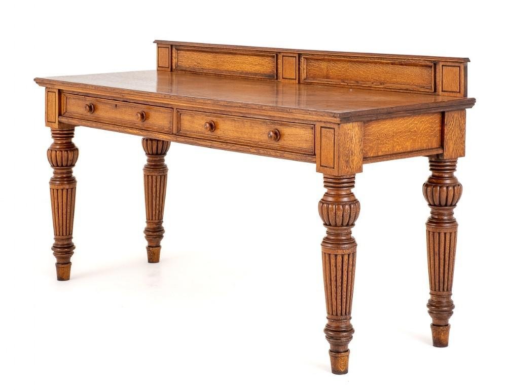 Antique Victorian Oak Desk, 1860s for sale at Pamono