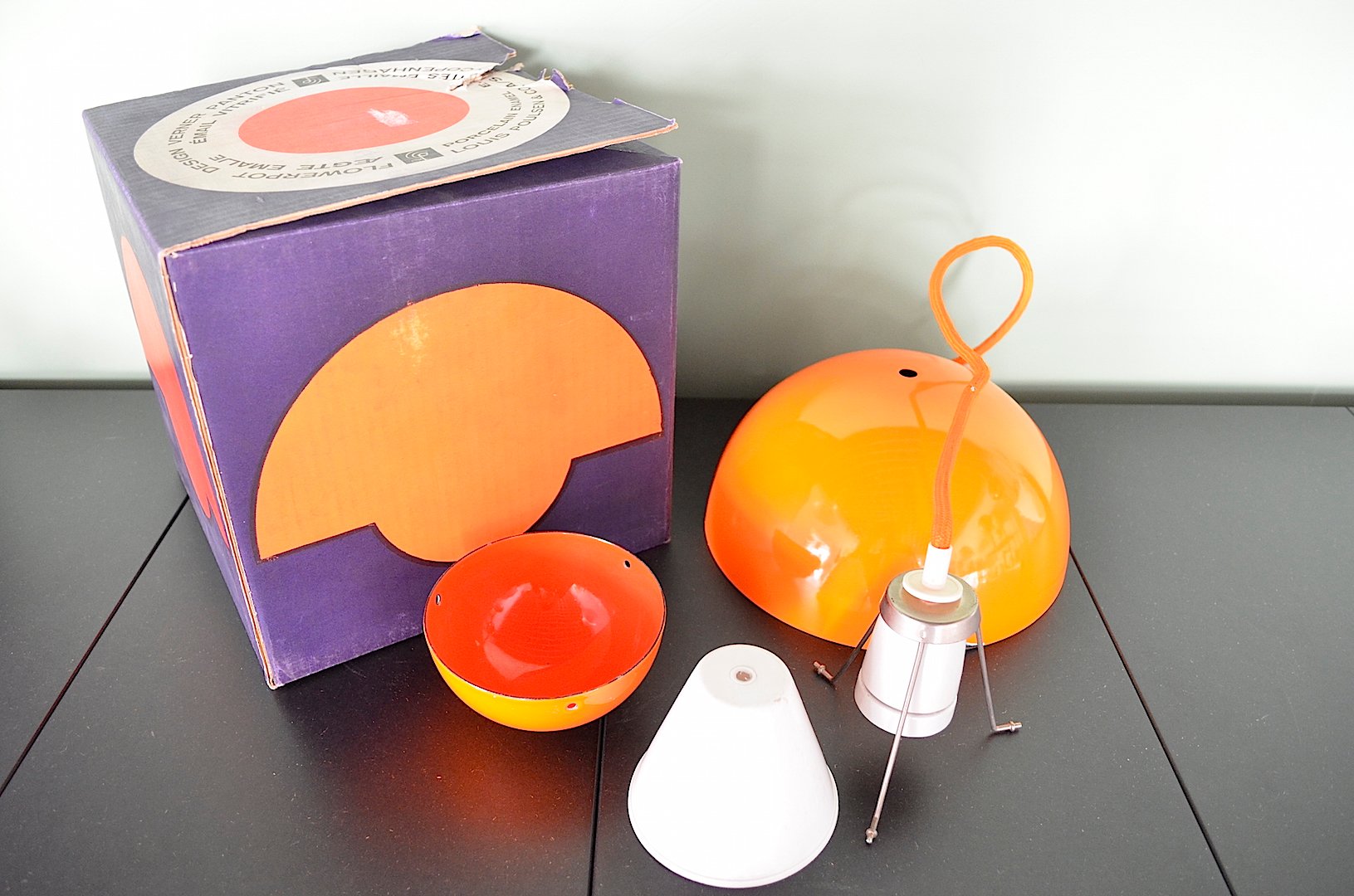 Flower Pot VP1 Hanging Lamp by Verner Panton for Louis Poulsen, 1960s ...