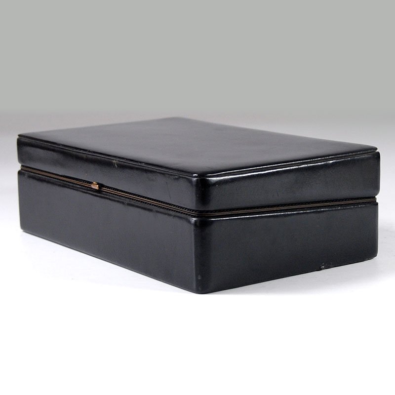 Vintage Leather Box, Belgium, 1950s. for sale at Pamono