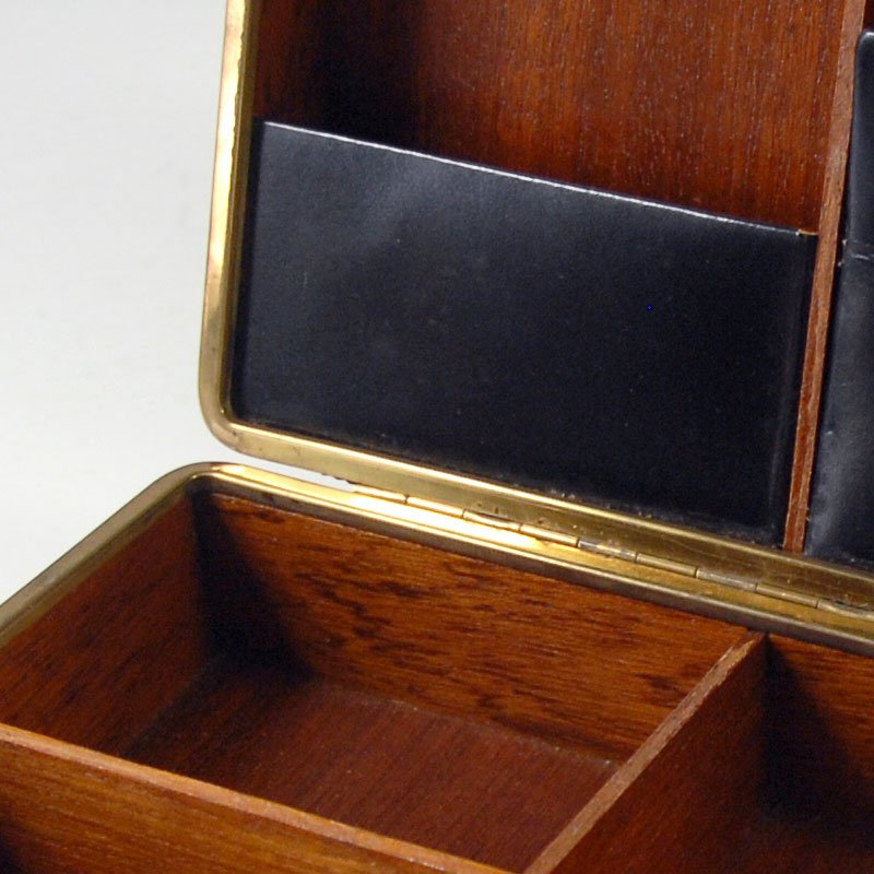Vintage Leather Box, Belgium, 1950s. for sale at Pamono