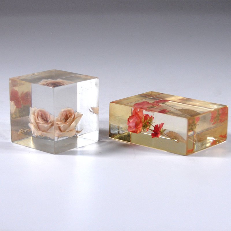Vintage Acrylic Paper Weights, 1970s, Set of 2 for sale at Pamono