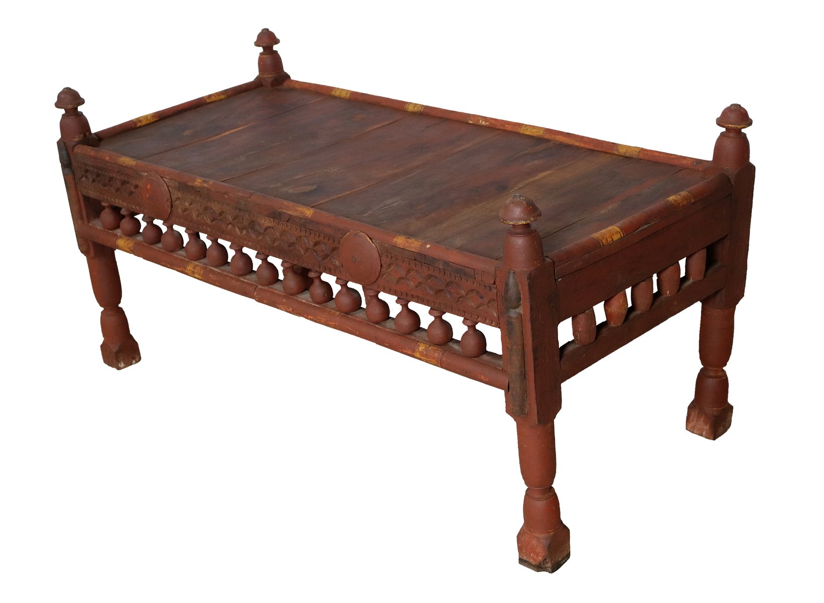 Antique Pakistanian Coffee Table in Wood, 1920s for sale at Pamono