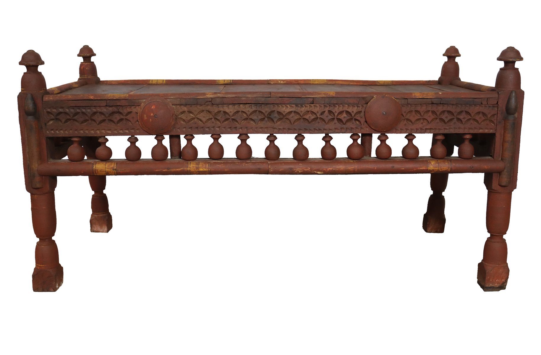 Antique Pakistanian Coffee Table in Wood, 1920s for sale at Pamono