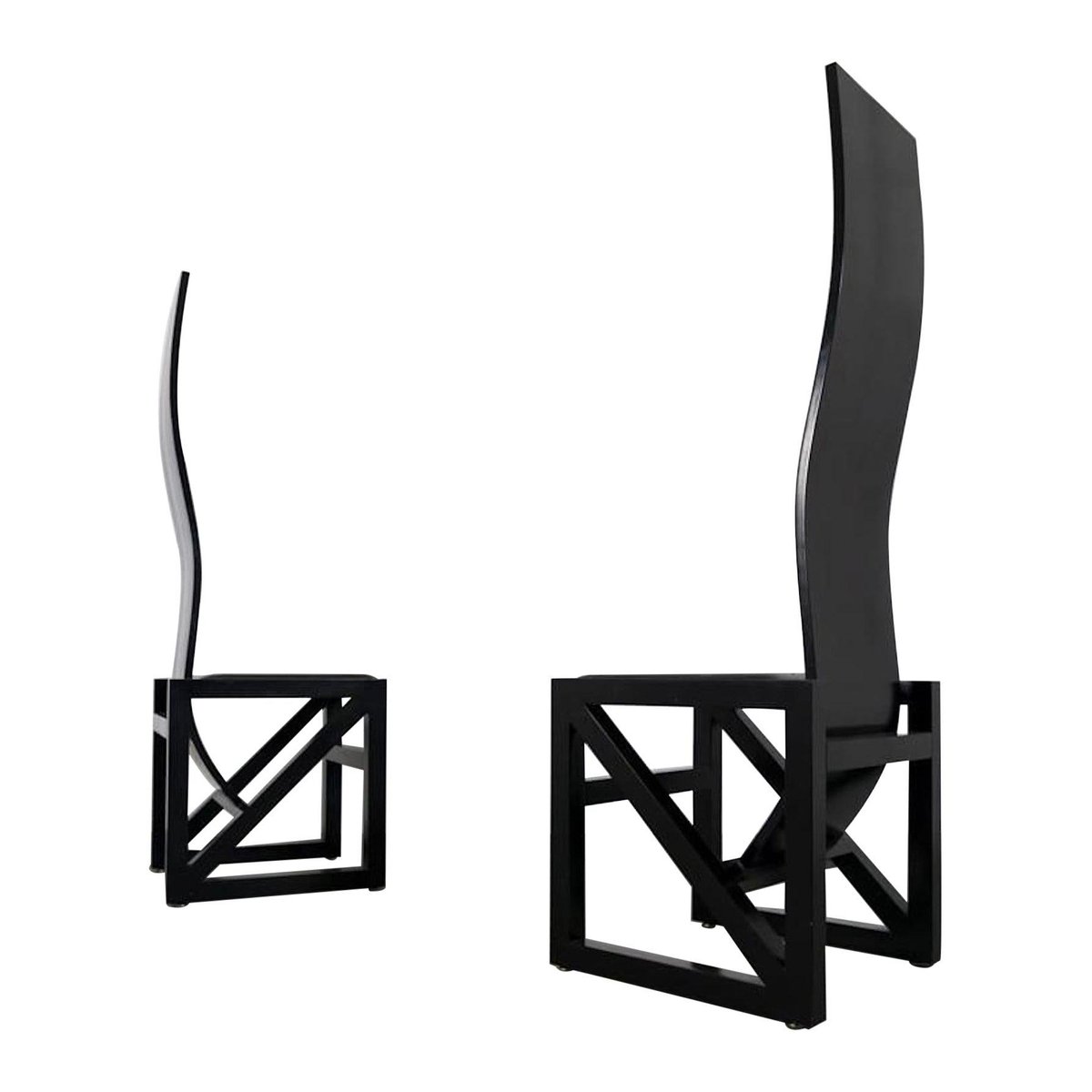 Large Mid-Century Edo Dining Chairs by Kisho Kurokawa for PPM, 1980s ...