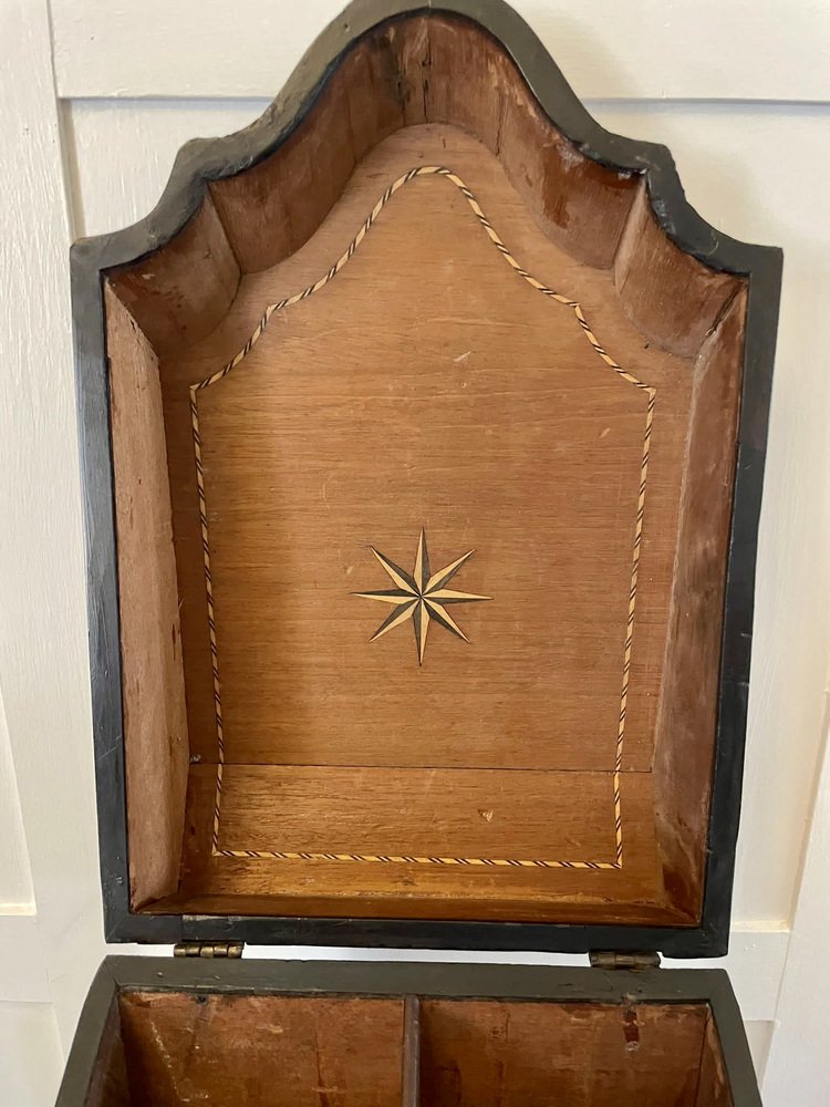 Antique George III Figured Mahogany Serpentine Shaped Storage Box ...