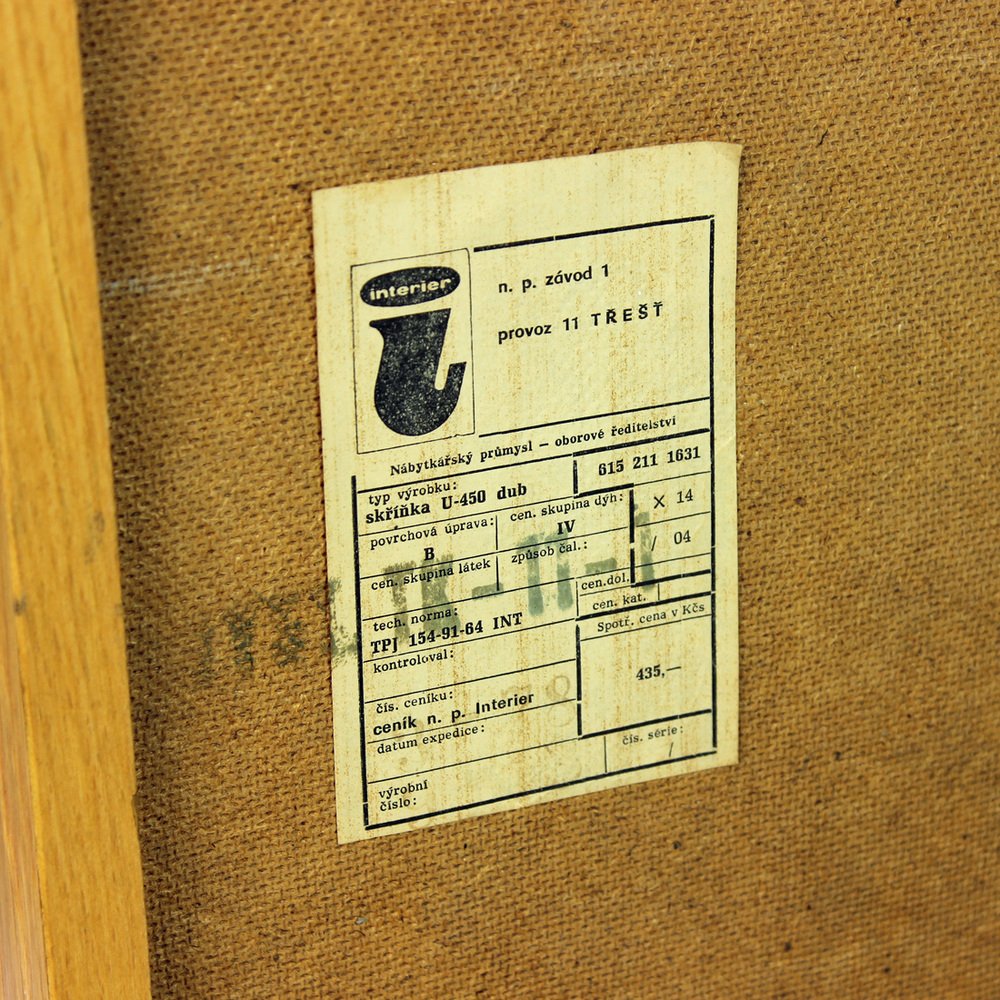 Model U-450 Sideboard in Oak, Interior by Jiří Jiroutek for Interier ...