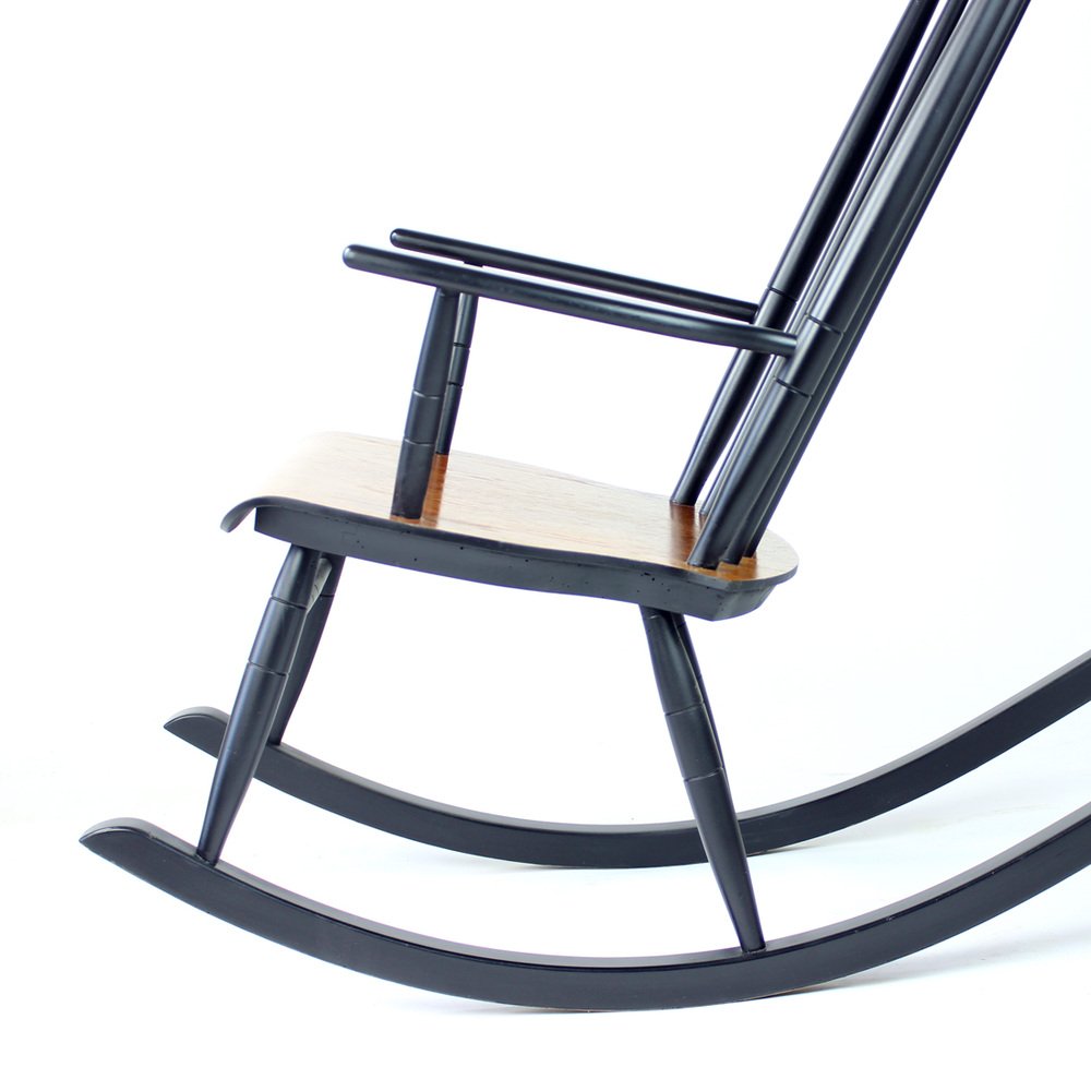 Beech Rocking Chair by Varjosen Puunjalostus, Finland, 1960s for sale ...