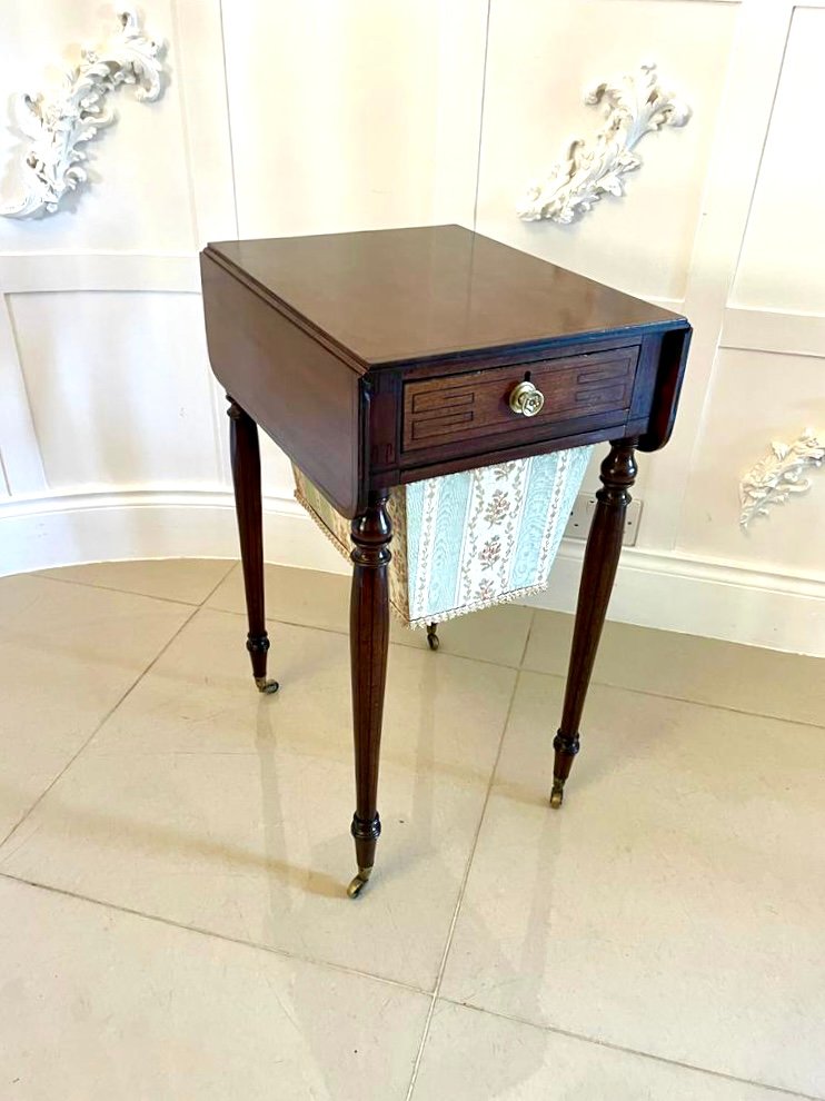 Antique Regency Freestanding Sewing Table, 1825 for sale at Pamono