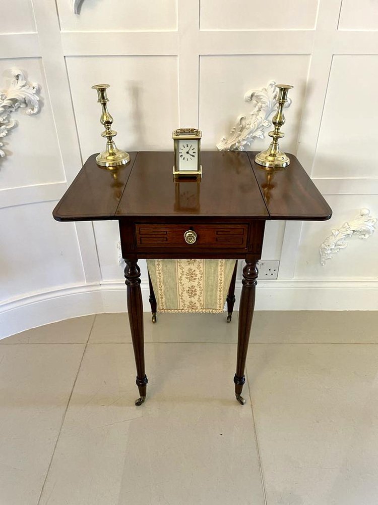 Antique Regency Freestanding Sewing Table, 1825 for sale at Pamono