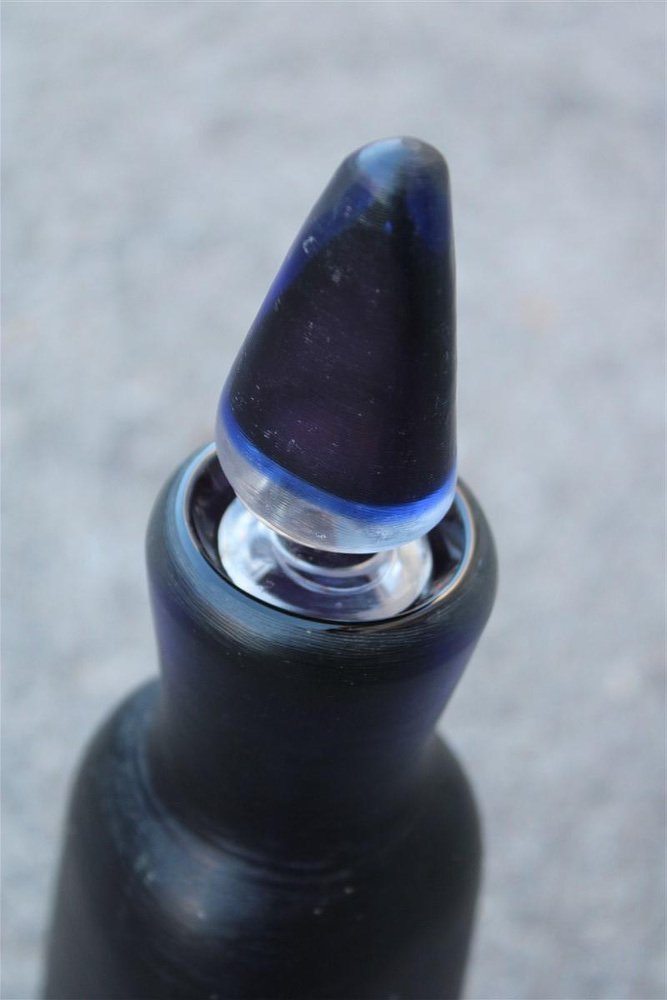 Inciso Series Blue Triangular Bottle by Paolo Venini, 1950 for sale at ...